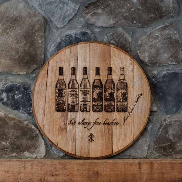 Limited Edition Bottle Flight Barrel Head | Pappy & Company