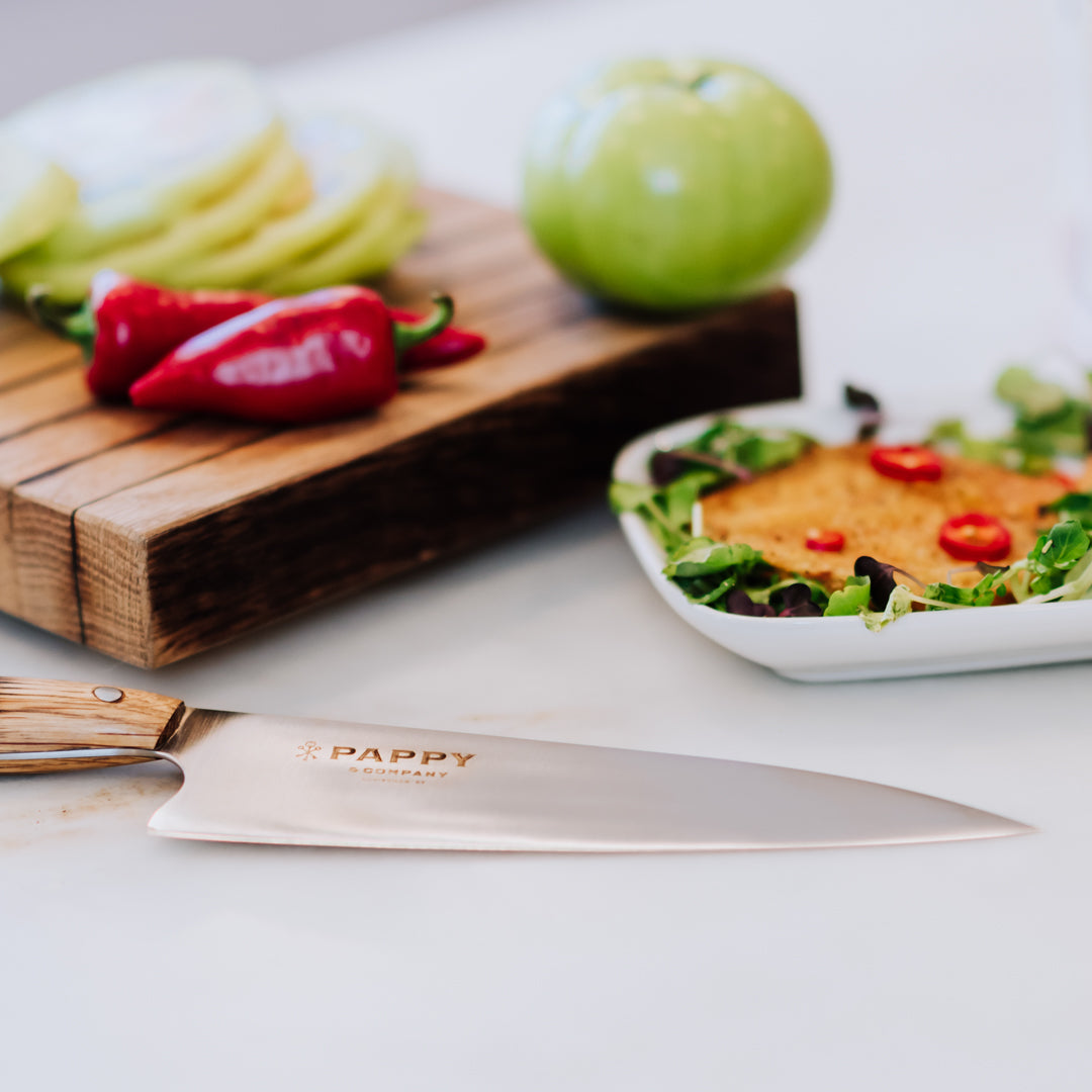 Barrel Stave Chef's Knife - Made From Bourbon Barrels | Pappy & Company